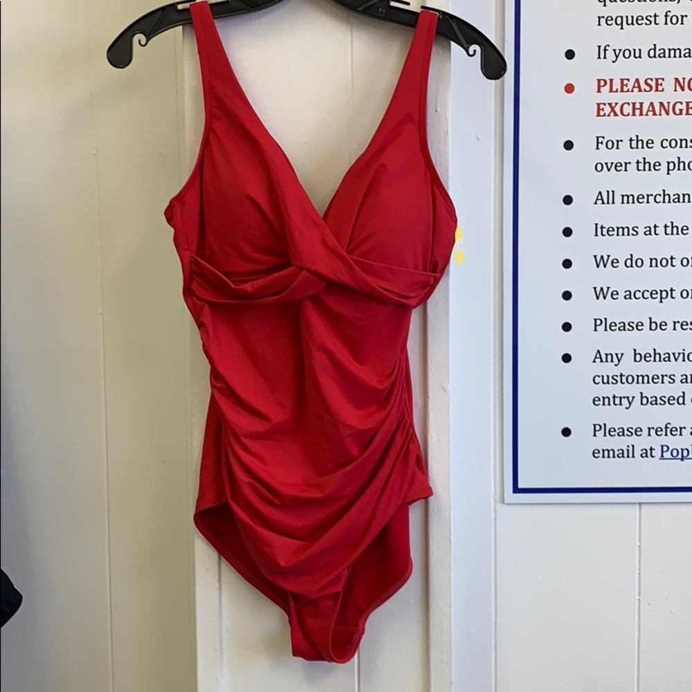 Sea Level Twist Front One Piece Swimsuit Gem